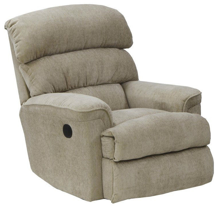 Atkins Power Wall Hugger Recliner in Beige Polyester Fabric ...