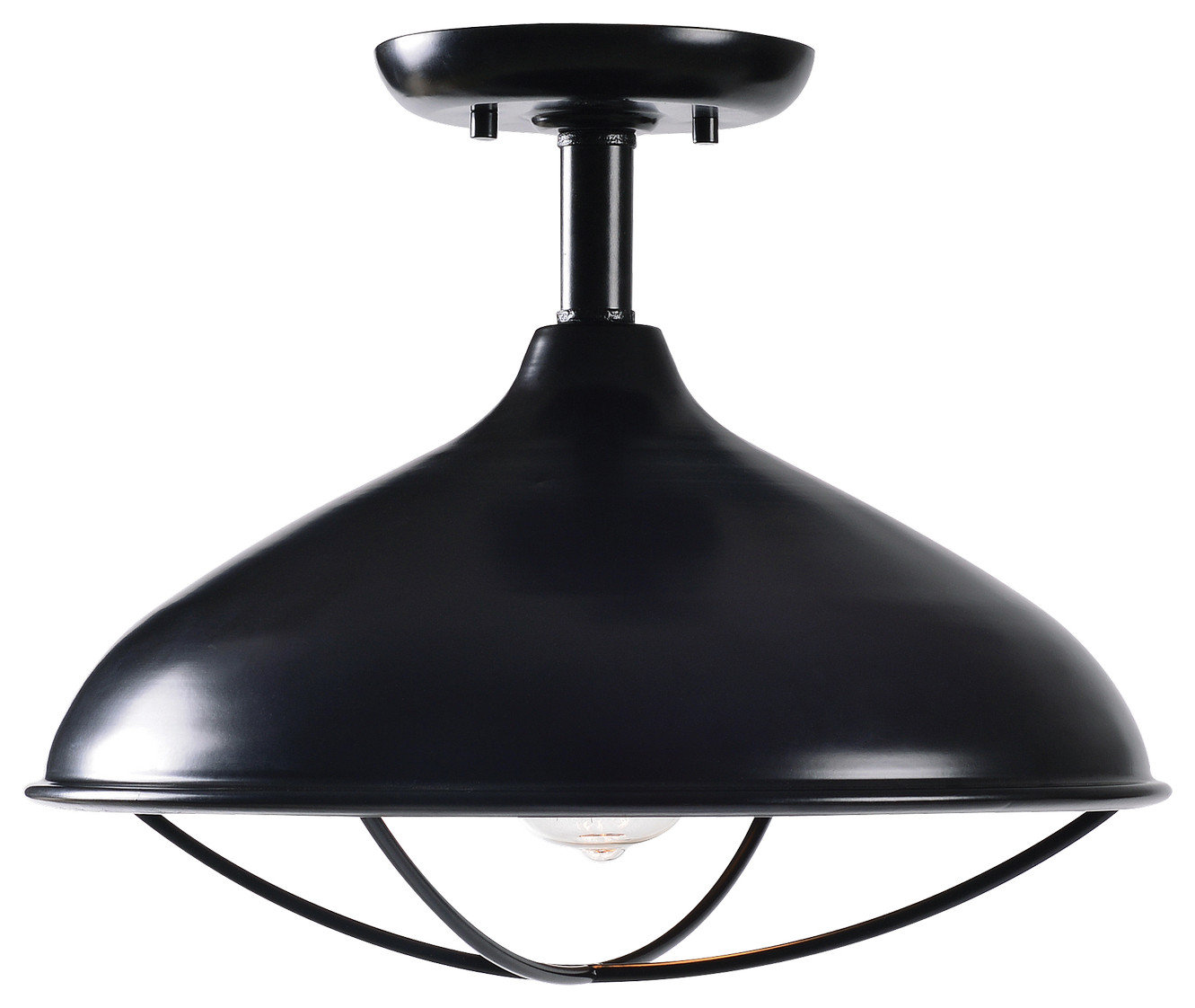 Kenroy 93520ORB 1-Light Semi-Flush Mount, Warner - Farmhouse - Flush ...