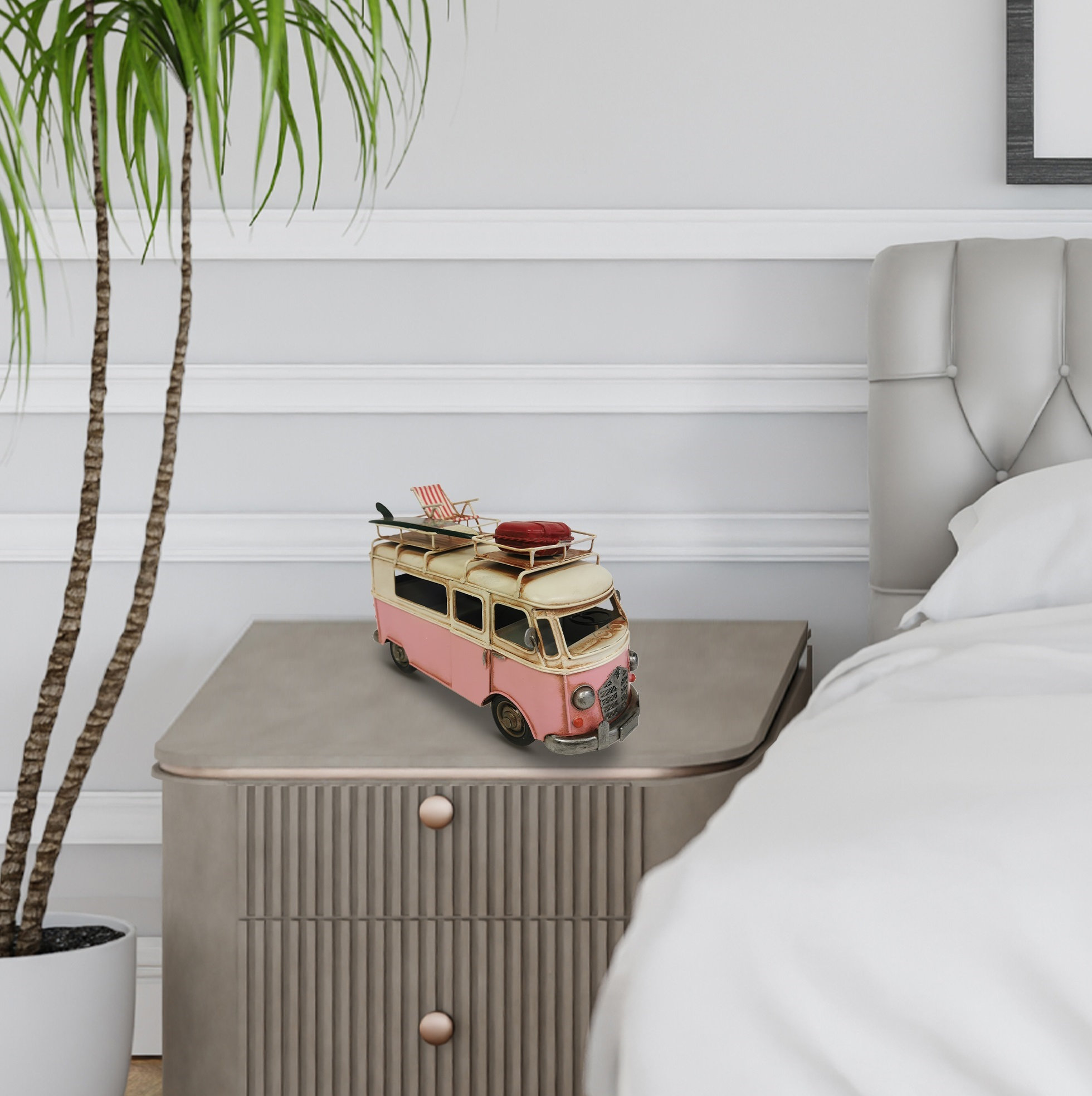 VW Pink Metal Bus Decor - Contemporary - Decorative Objects And ...