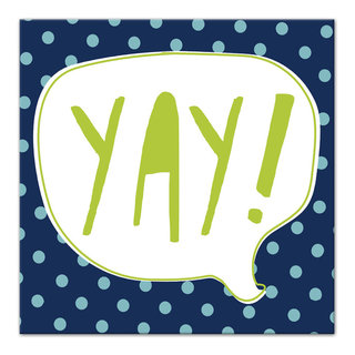 Blue and Green Yay Design 12x12 Canvas Wall Art - Contemporary - Kids ...