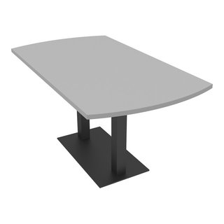 6X3 Arc Rectangle Conference Table Square Metal Base Data Electric ...