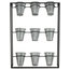 Nine Pot Metal Framed Wall Planter - Farmhouse - Outdoor Pots And ...