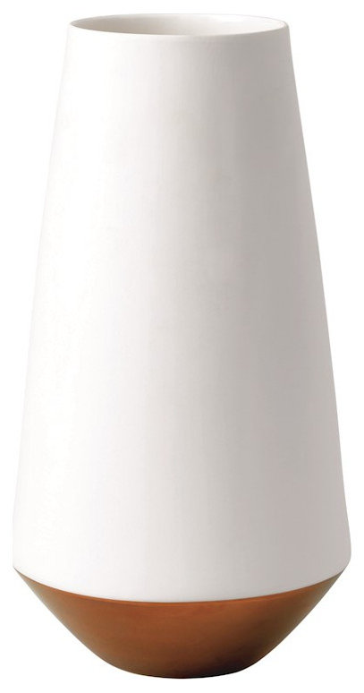 Wedgwood Arris White Soft Curve Vase - Scandinavian - Vases - by ...