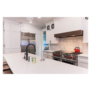 Modern Farmhouse Kitchen in Bucks County with White Shaker Cabinets ...