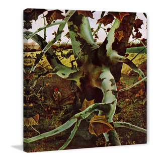 "Sycamore Tree" Painting Print on Wrapped Canvas, 32x32 - Contemporary ...