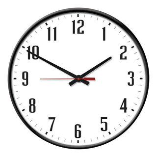 Warrior Electric Outdoor Black Sand Wall Clock 16" - Transitional ...