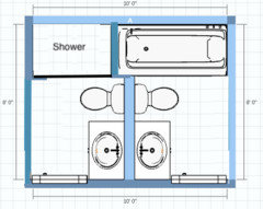 Thoughts on split bathroom layout