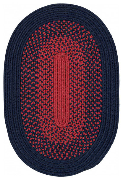 Colonial Mills Rug Seadog Bright Navy Red Oval, 10X14 - Contemporary ...
