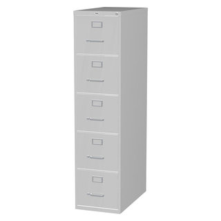 Lorell Commercial Grade Vertical File Cabinet, 15"x26.5"x61", Light ...