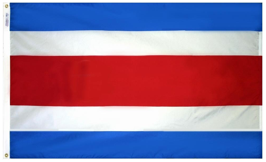 Costa Rica, 2'x3' Nylon Flag, Civil - Traditional - Flags And Flagpoles ...