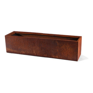 Metallic Series Corten Steel Window Box Planter - Contemporary ...