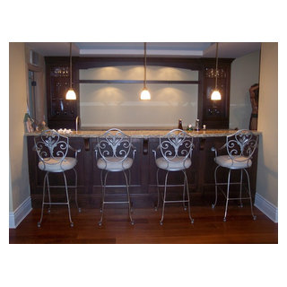 Custom Rec Room Millwork - Bar & Entertainment - Traditional - Home Bar ...
