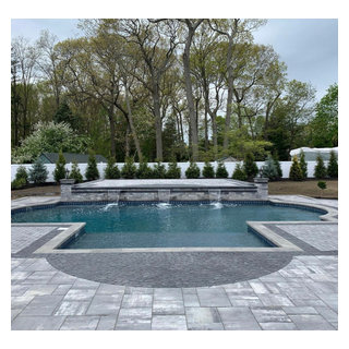 Limestone Quarry Pool Patio - Pool - New York - by Cambridge ...