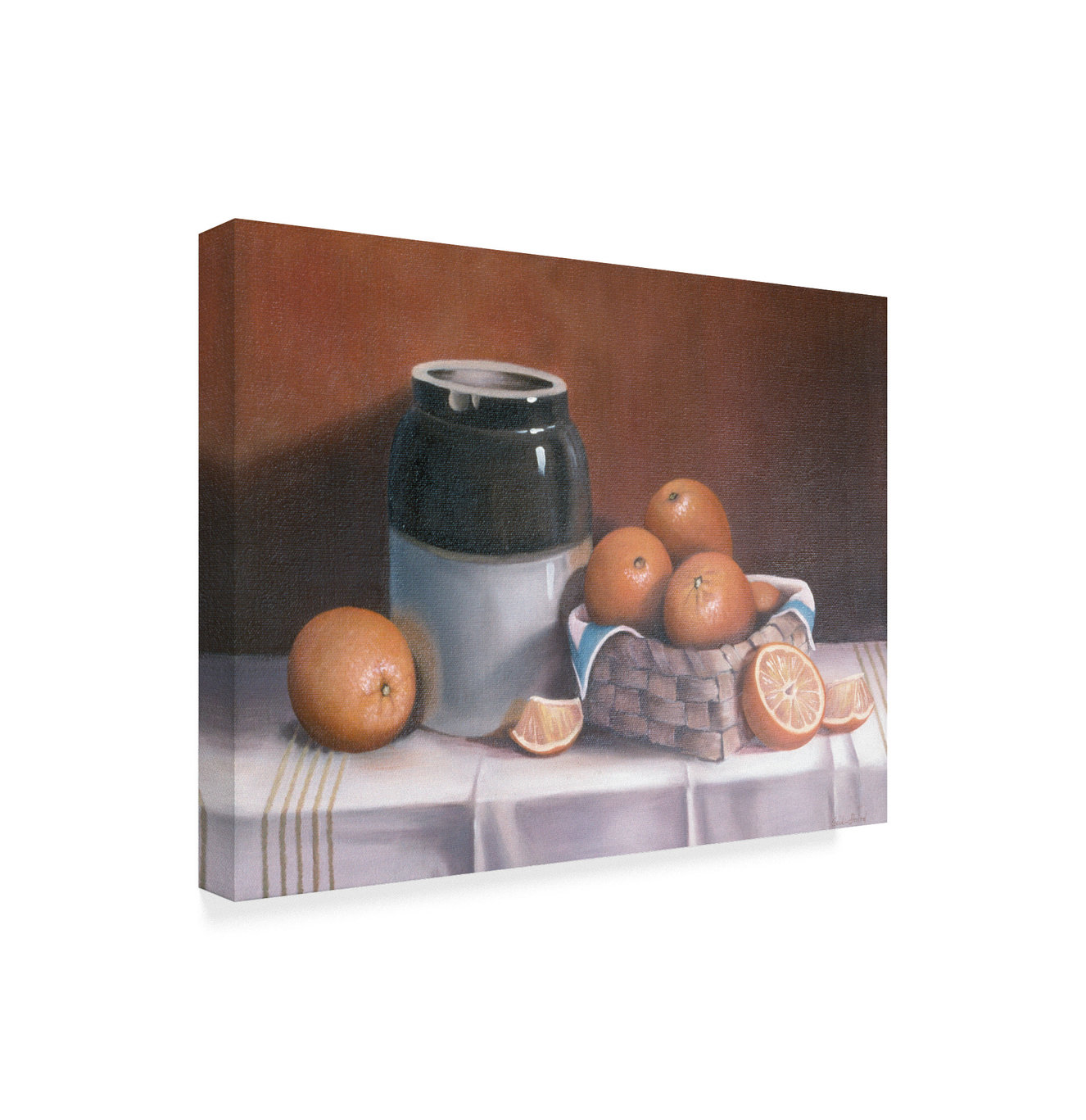 Cecile Baird 'Crock With Oranges' Canvas Art, 19"x14", 19"x14 ...