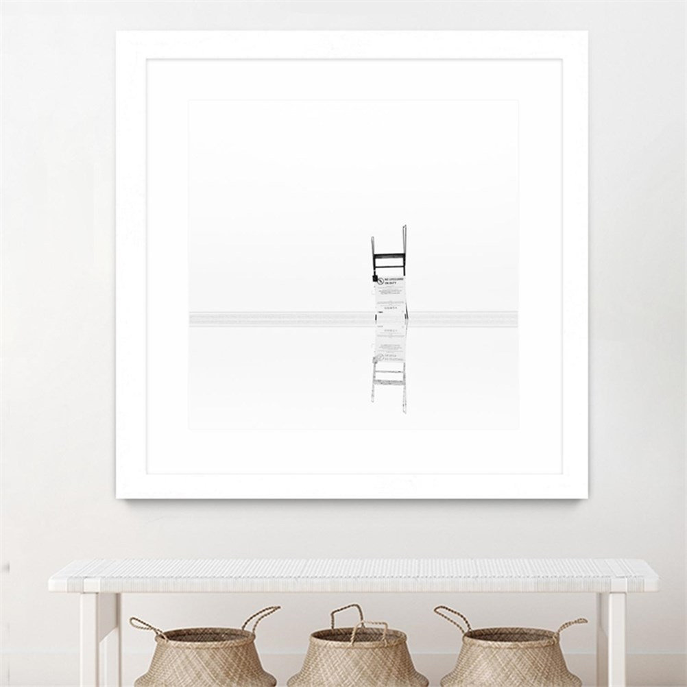 Giant Art 30x30 Lifeguard II Matted and Framed in Multi-Color - Beach ...