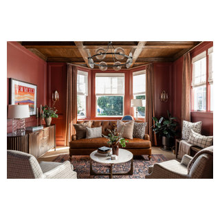 Moody Parlor in Deep Clay Color Palette Warm Cozy Sophisticated ...