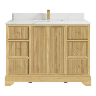 Willow Collection Dora Teak, 48" Single - Transitional - Bathroom ...