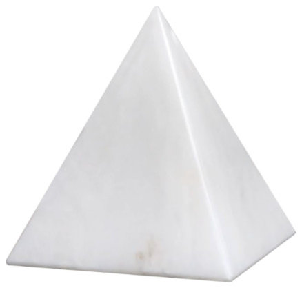 Small White Marble Pyramid - Contemporary - Decorative Objects And ...