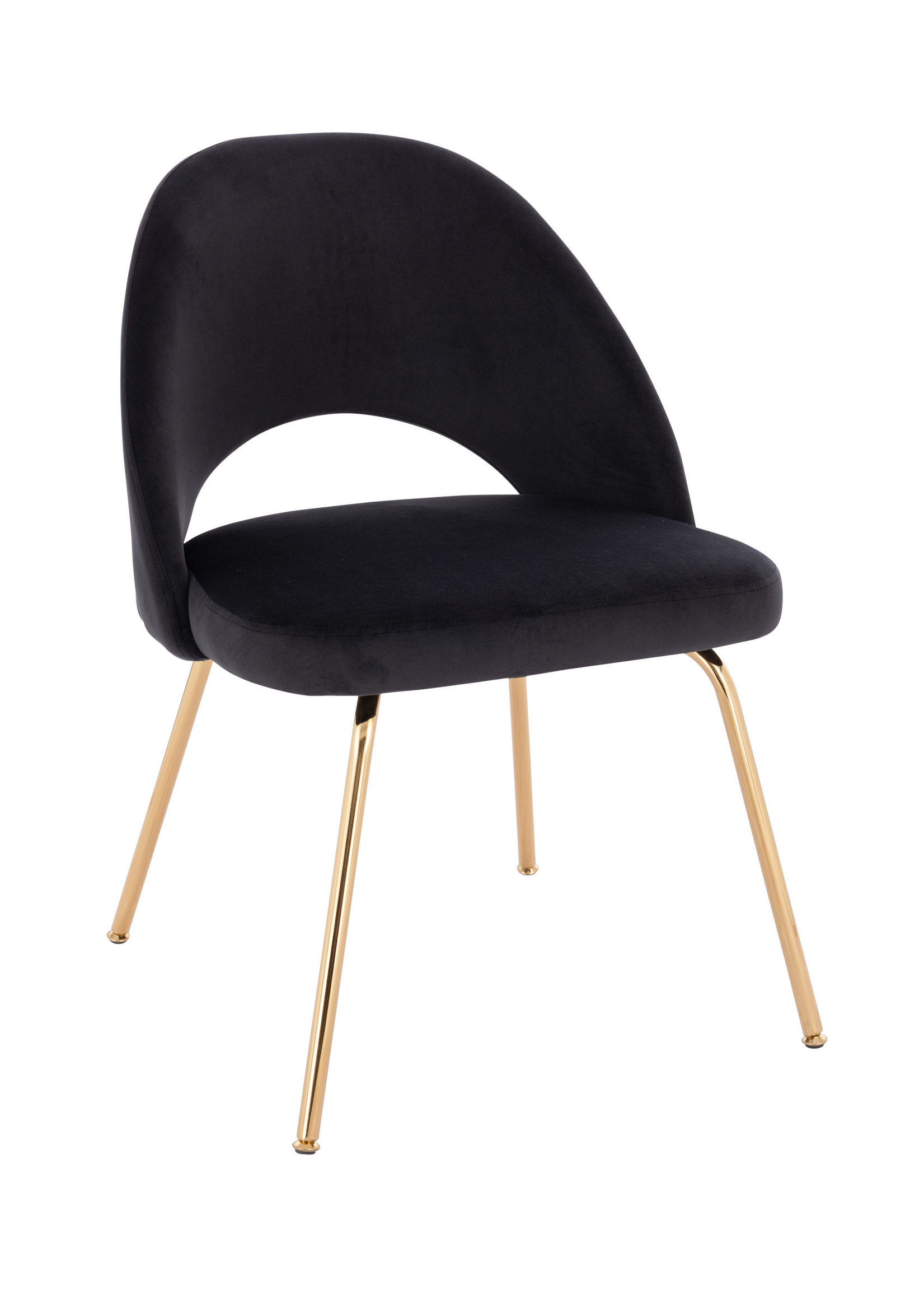 Sand Velvet Chair Gold Legs (Set Of 4) - Midcentury - Dining Chairs ...