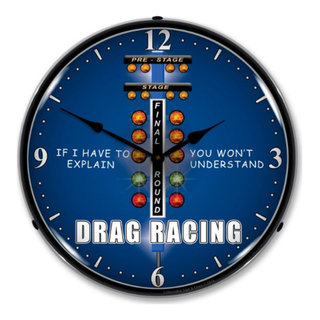 1311474 Drag Race Clock - Contemporary - Wall Clocks - by VirVentures ...
