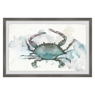 "Crabby" Framed Painting Print, 30"x20" - Beach Style - Prints And ...