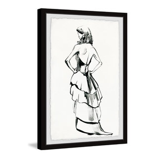"Long Back" Framed Painting Print, 8"x12" - Contemporary - Prints And ...