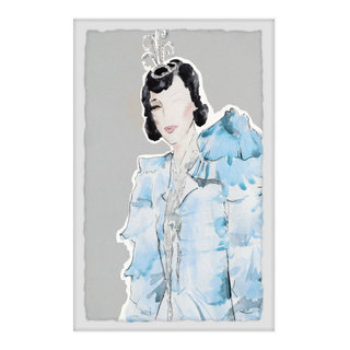 "Tiered Ruffle Sleeves" Framed Painting Print, 8x12 - Contemporary ...