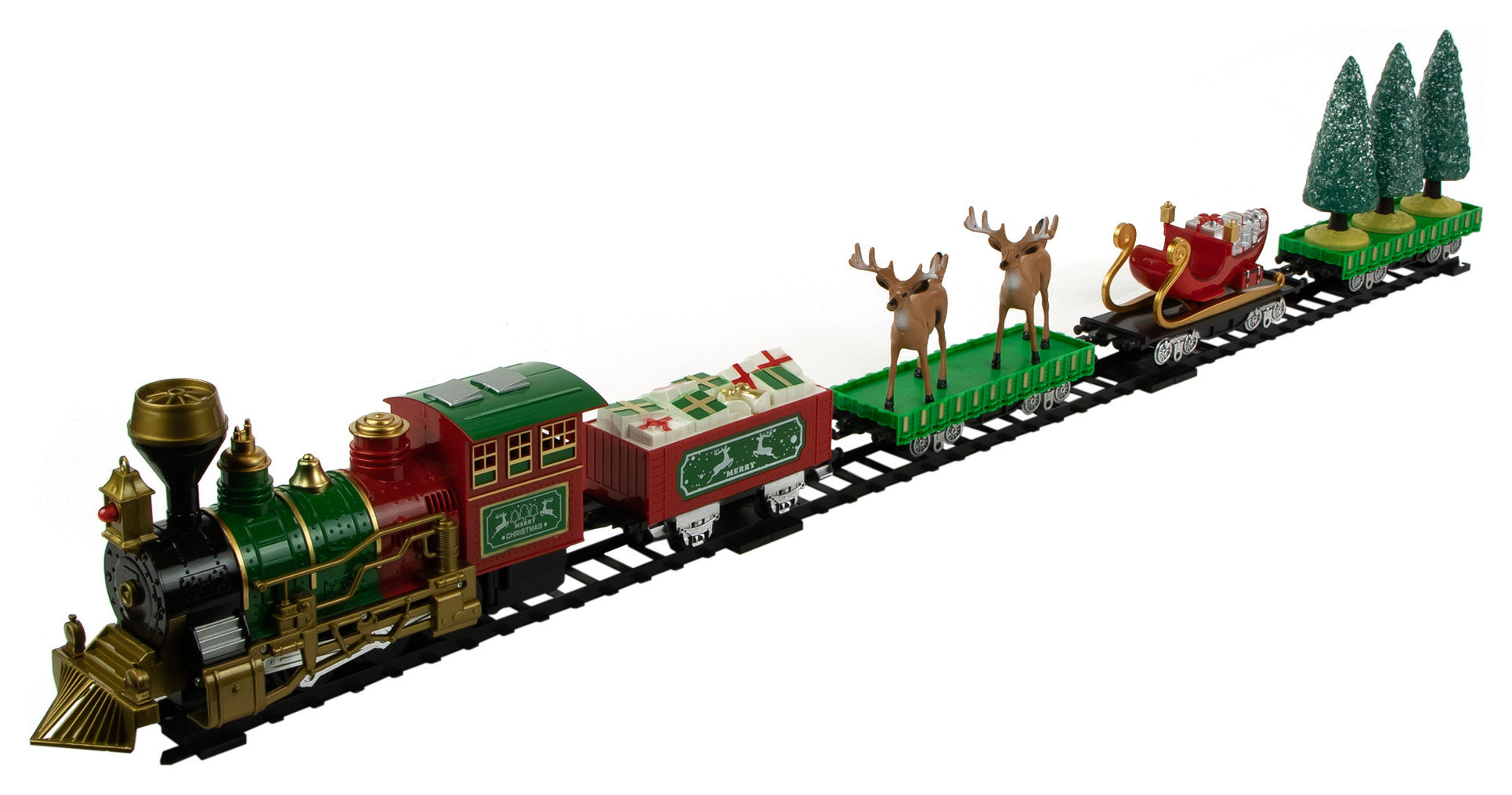 22pc Battery Operated Lighted & Animated Christmas Train Set - Modern ...