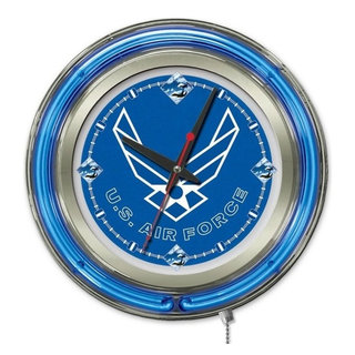 U.S. Air Force Neon Clock - Contemporary - Wall Clocks - by Holland Bar ...
