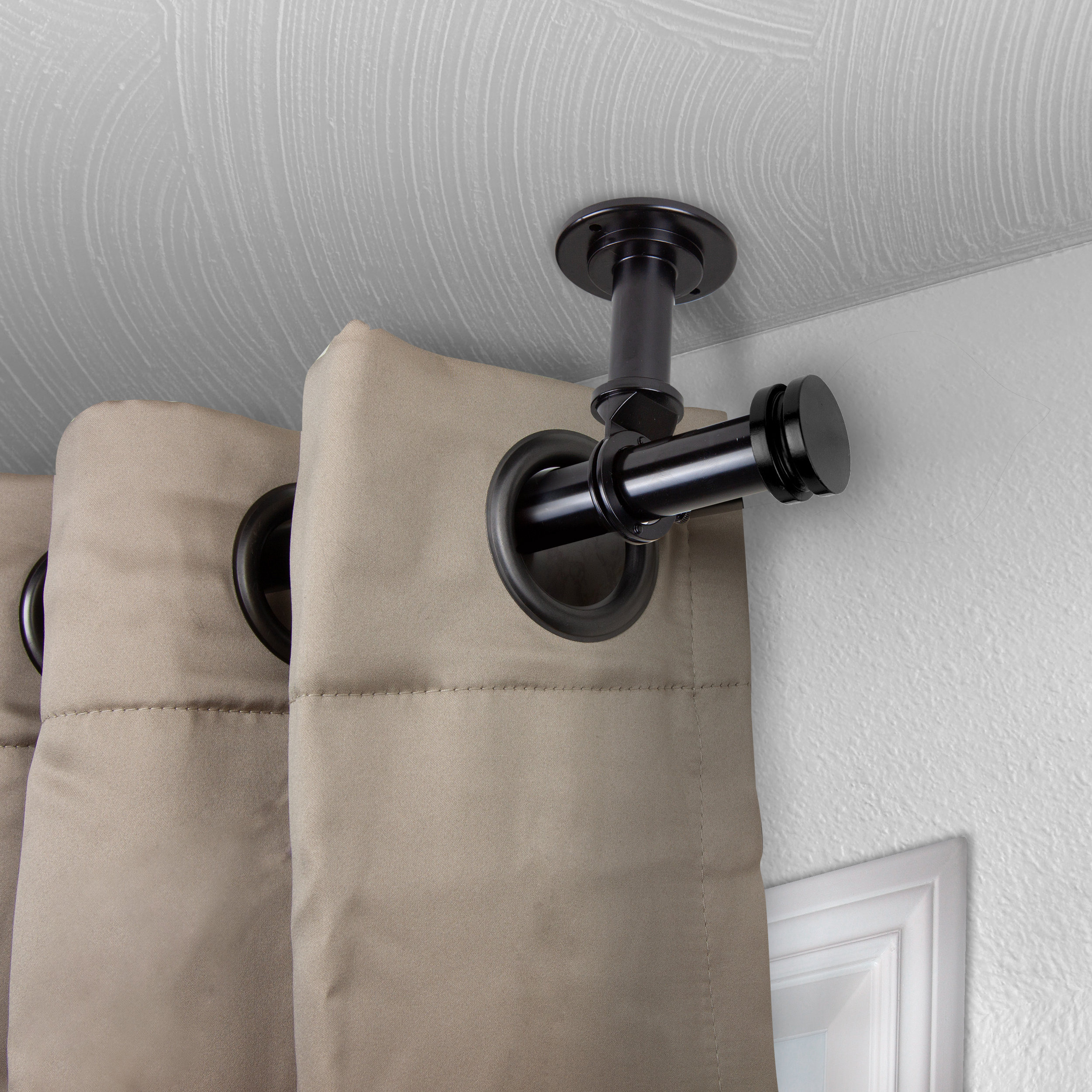 Cap Ceiling 1" Curtain Rod/Room Divider, 28-48" - Transitional ...