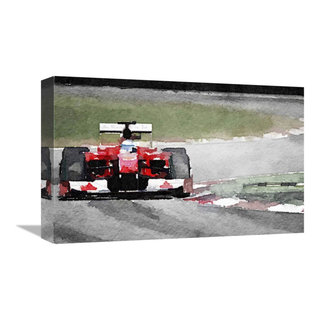 "Ferrari F1 on Track Watercolor" Fine Art Print, 18" x 12" - Modern ...