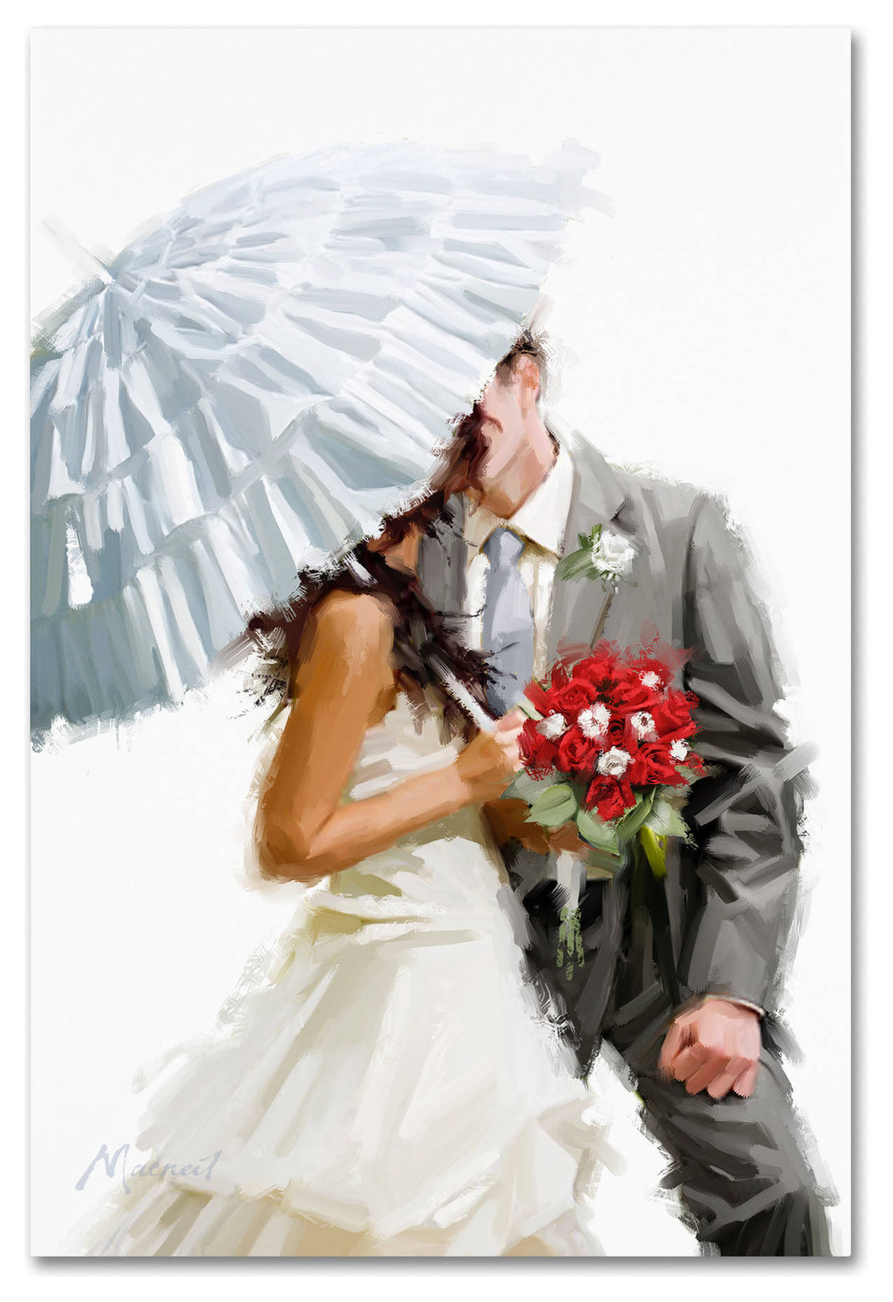 The Macneil Studio 'Wedding Parasol' Canvas Art, 47"x30" - Contemporary ...