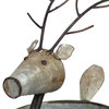 Rustic Metal Deer Container 2-Piece Set Indoor/Outdoor Storage Tub ...