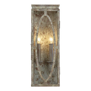 Patrice Wall Sconce, 2-Light, Deep Abyss, Clear Shade, 17.25 ...