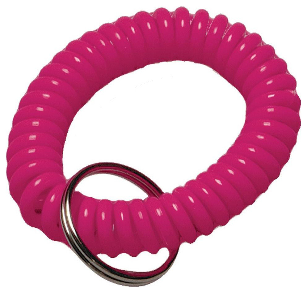 Hy-Ko KC151 Neon Wrist Coiled Key Ring with Split Ring, Assorted Neon ...