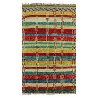 6x9 Navajo-Design Moroccan Handmade Area Rug, P5532, 5'10"x9'1 ...