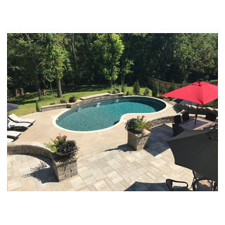 Contemporary Lee's Summit Pool with Water Features - Contemporary ...