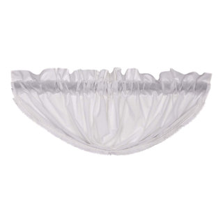 White Ruffled Sheer Balloon Valance, 15x60, 15x60 - Traditional ...