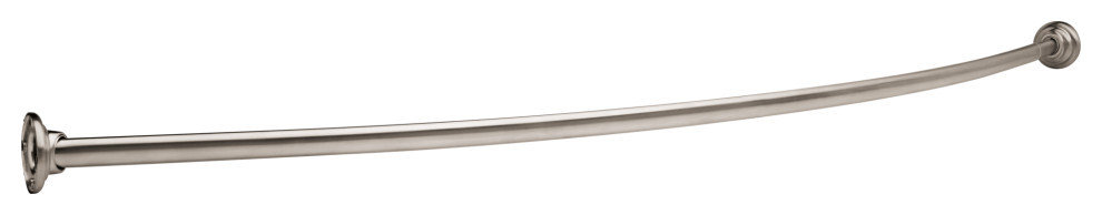 Delta 1-1/4"x6' Metal Shower Rod With Flanges, Concealed Screws Chrome ...