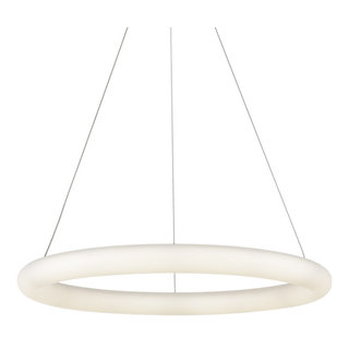 Cumulus Minor Pendant Light, White, 23.88x23.88x2 - Contemporary ...