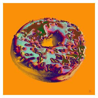 Donut Pop Art Print, 55x55 Rolled - Contemporary - Prints And Posters ...