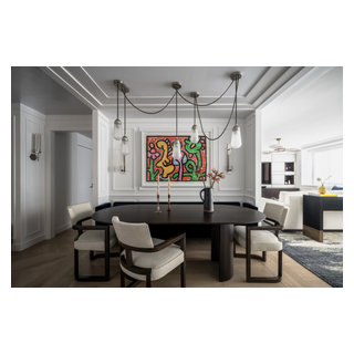 East 80th Street - 3BR/3B Gut Renovation - Transitional - Dining Room ...