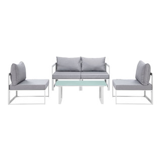 Fortuna Outdoor Patio Collection - 9-Piece Sectional Sofa Set for ...