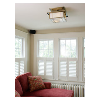 Prairie Style Ceiling Light - Estilo Craftsman - Milwaukee - de Brass ...