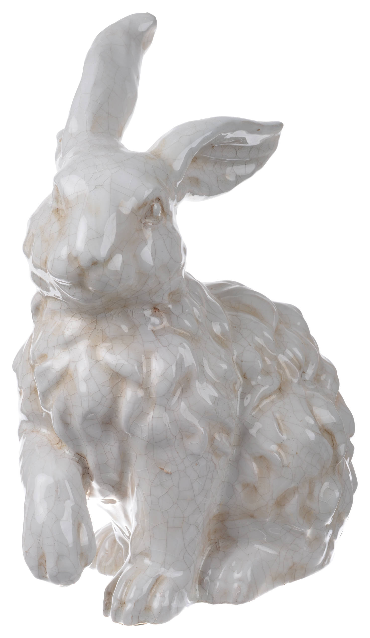 Sitting Ceramic Rabbit Statue 9.5"x6.5"x13" - Farmhouse - Garden ...