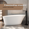 65in Solid Surface Freestanding Bathtub in Matte White - Contemporary ...