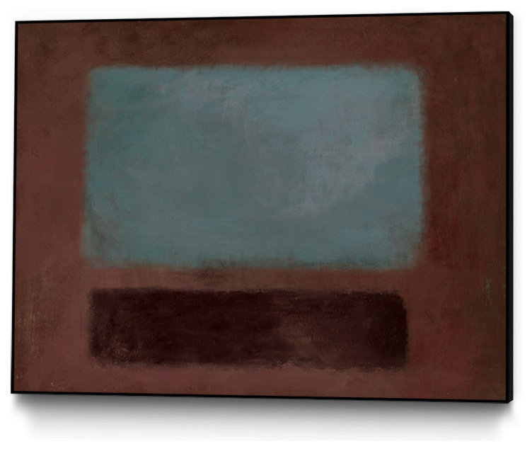 "Blue Rush" Art block Framed Canvas, 28"x22" - Contemporary - Prints ...
