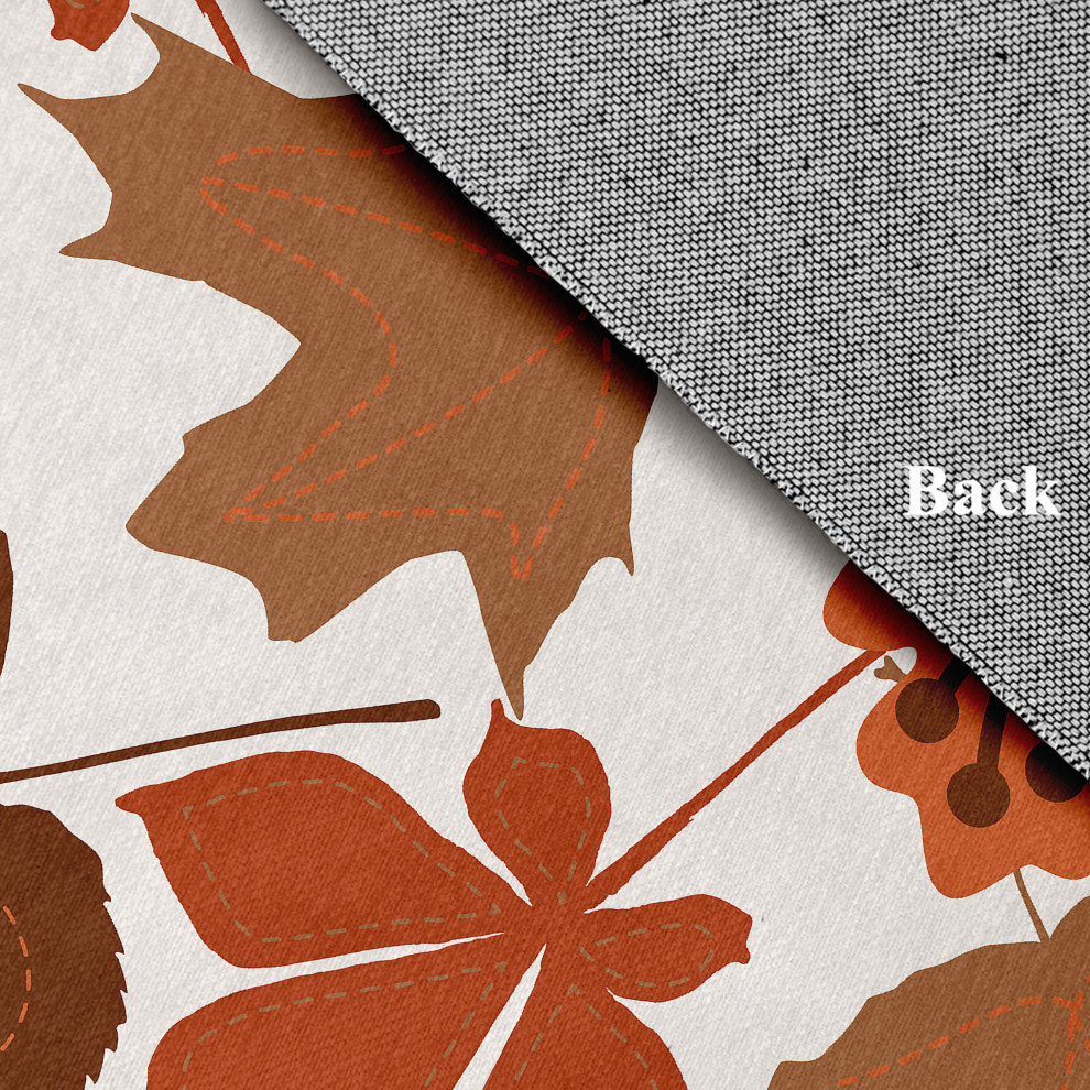 Fall Leaves Fall Design Chenille Area Rug, 3'x5' - Contemporary - Area ...