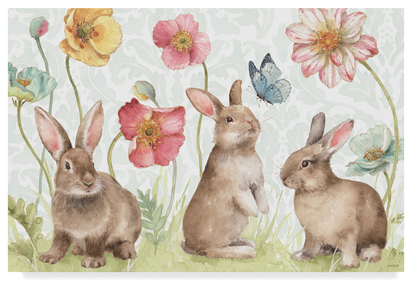Lisa Audit 'Spring Softies Bunnies I' Canvas Art, 30x47 - Farmhouse ...