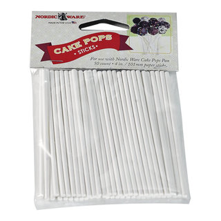 Nordic Ware White Paper Cake Pop Sticks, Set of 50 - Contemporary ...